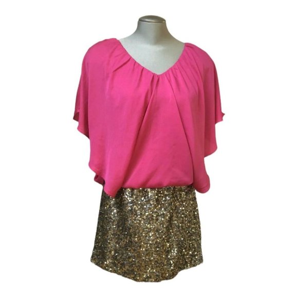 C. Luce | Dresses | C Luce Dress Mini Sparkly Party Butterfly Sleeves ...